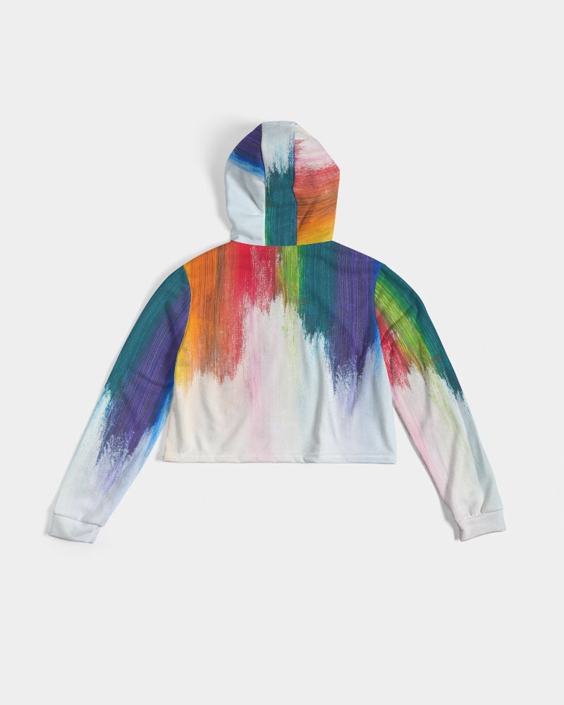 Women's Rainbow Cropped Hoodie - Etsy