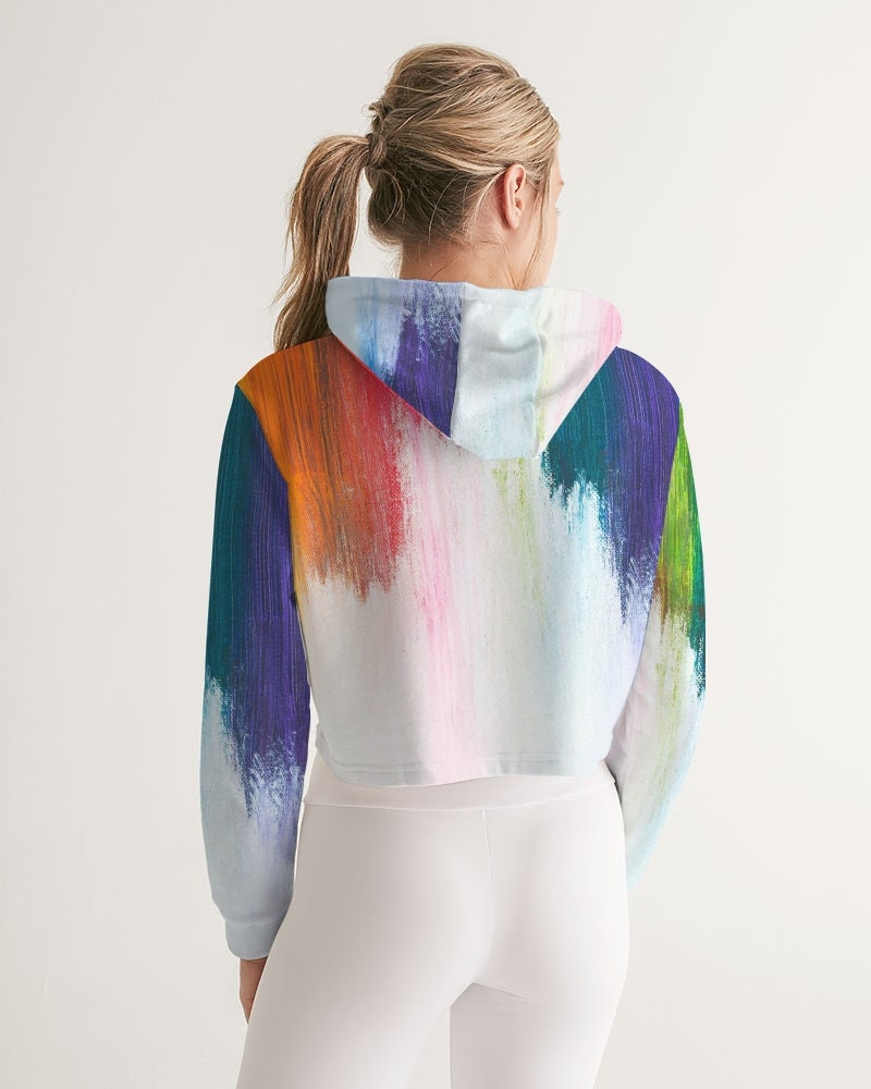 Women's Rainbow Cropped Hoodie - Etsy