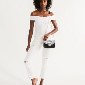 Small Shoulder Bag Black and White Animal Print - Etsy