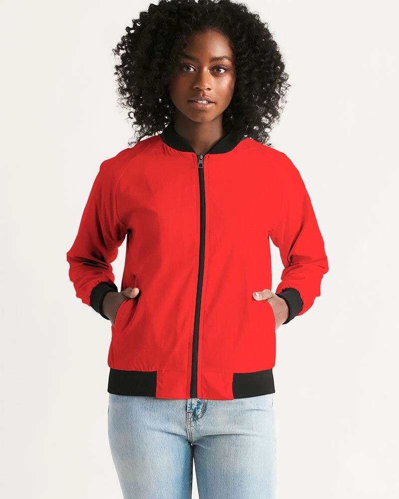 Women's Red Bomber Jacket - Etsy