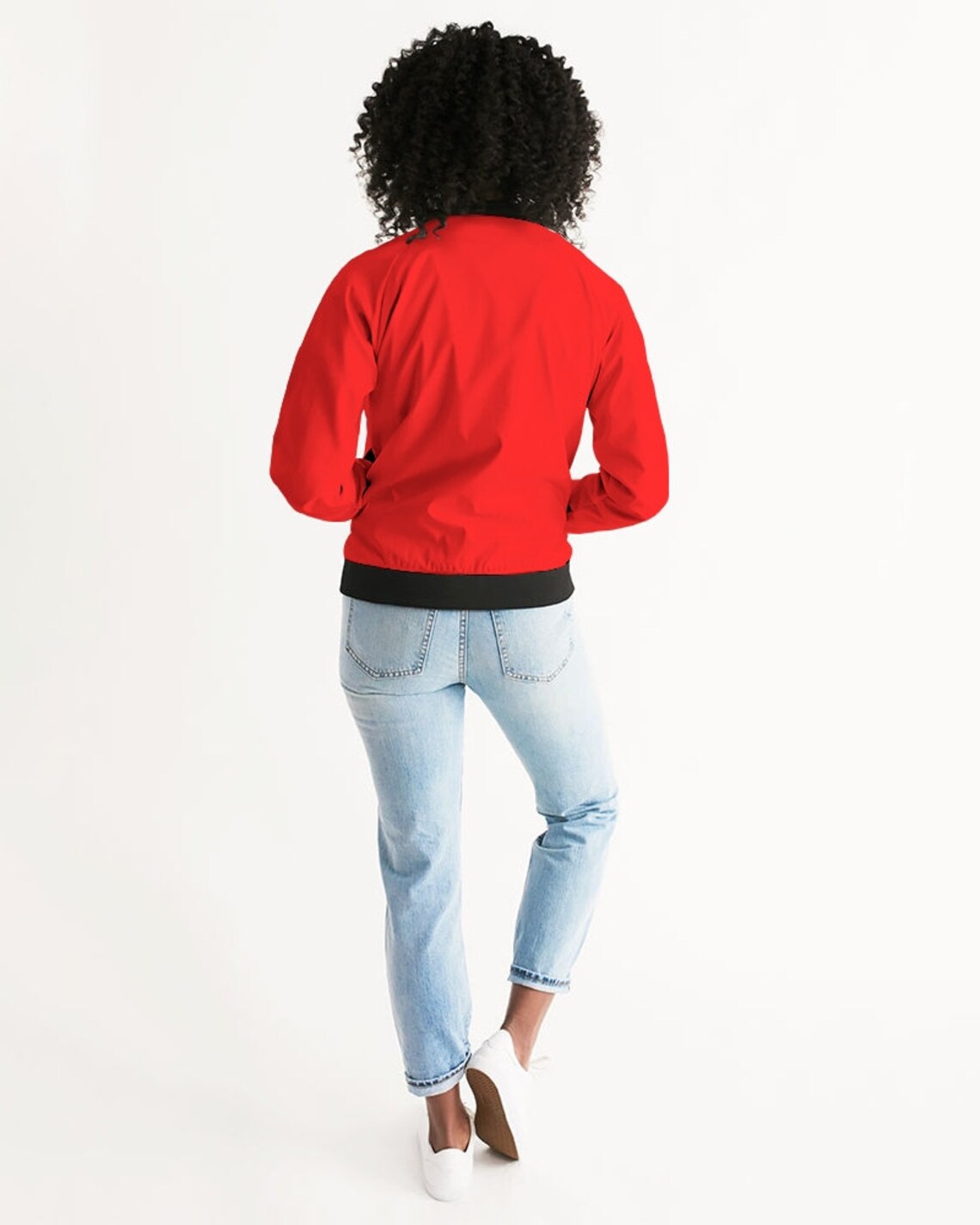 Women's Red Bomber Jacket - Etsy