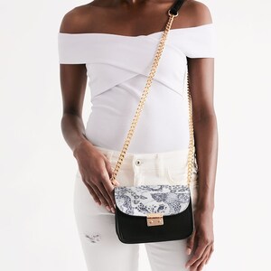 Small Shoulder Bag Black and White Animal Print - Etsy