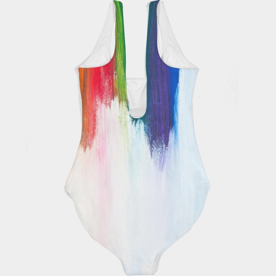 Women's One-Piece Rainbow Splash Swimsuit sold by Agness | SKU 7225860 ...