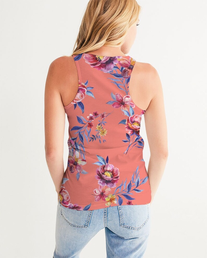 Colorful Flower Pattern Tank - Etsy