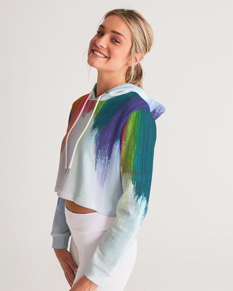 Women's Rainbow Cropped Hoodie - Etsy