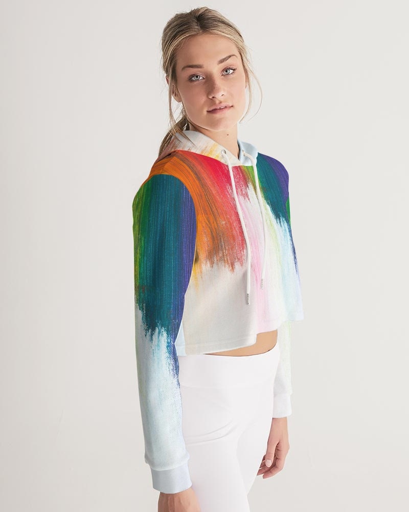 Women's Rainbow Cropped Hoodie - Etsy