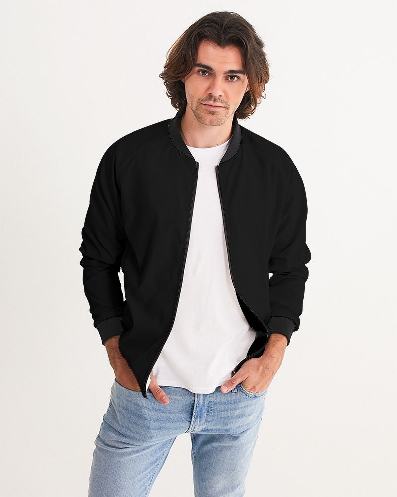 Men's Black Bomber Jacket - Etsy