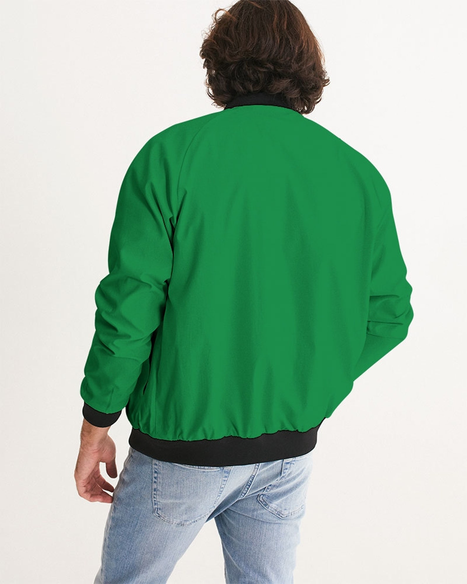 Men's Bomber Jacket Men's Green Bomber Jacket - Etsy