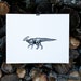 Parasaurolophus, Parasaur Art Print, Dinosaur Skeleton Linocut Poster ...