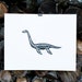 Plesiosaurus, Plesiosaur Art Print, Dinosaur Skeleton Linocut Poster ...