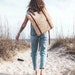 FRENCH Straw Backpack With a Leather Basket, Coastal Foraging Scallops ...