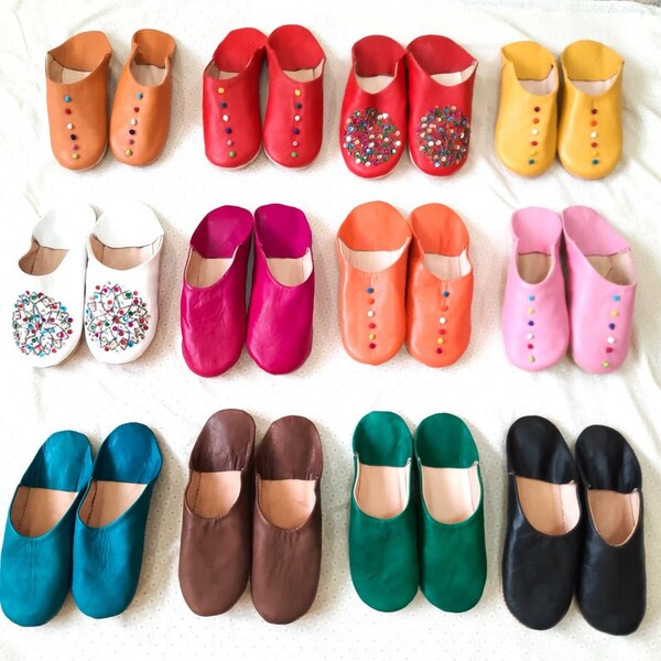 Leather Slippers - Etsy