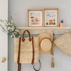 FRENCH Straw Backpack With a Leather Basket, Coastal Foraging Scallops ...