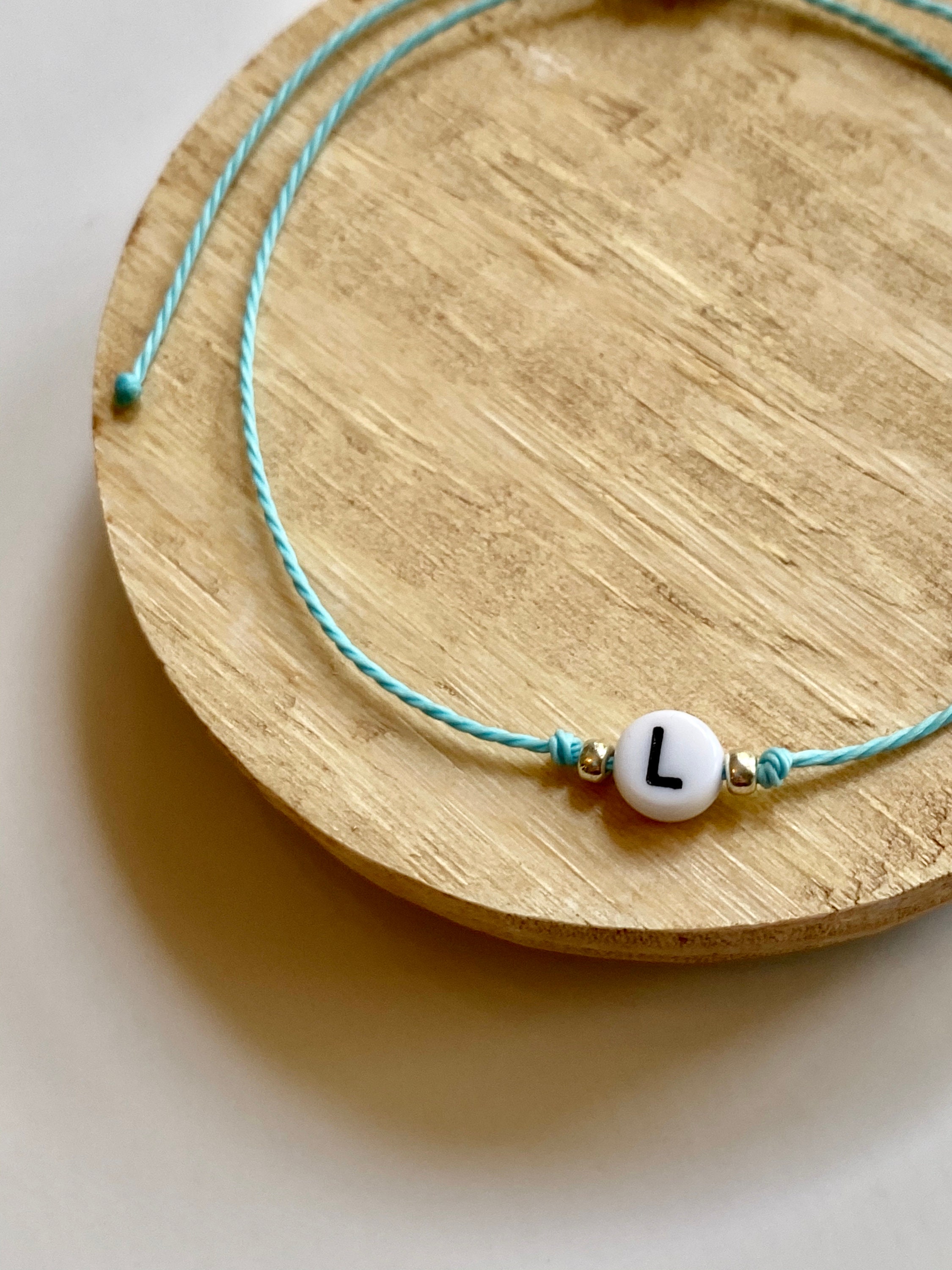 CUSTOM LETTER Initial Bracelet/anklet Friendship | Etsy