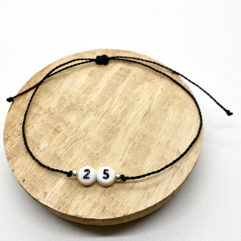 Corded Number Bracelet - Etsy