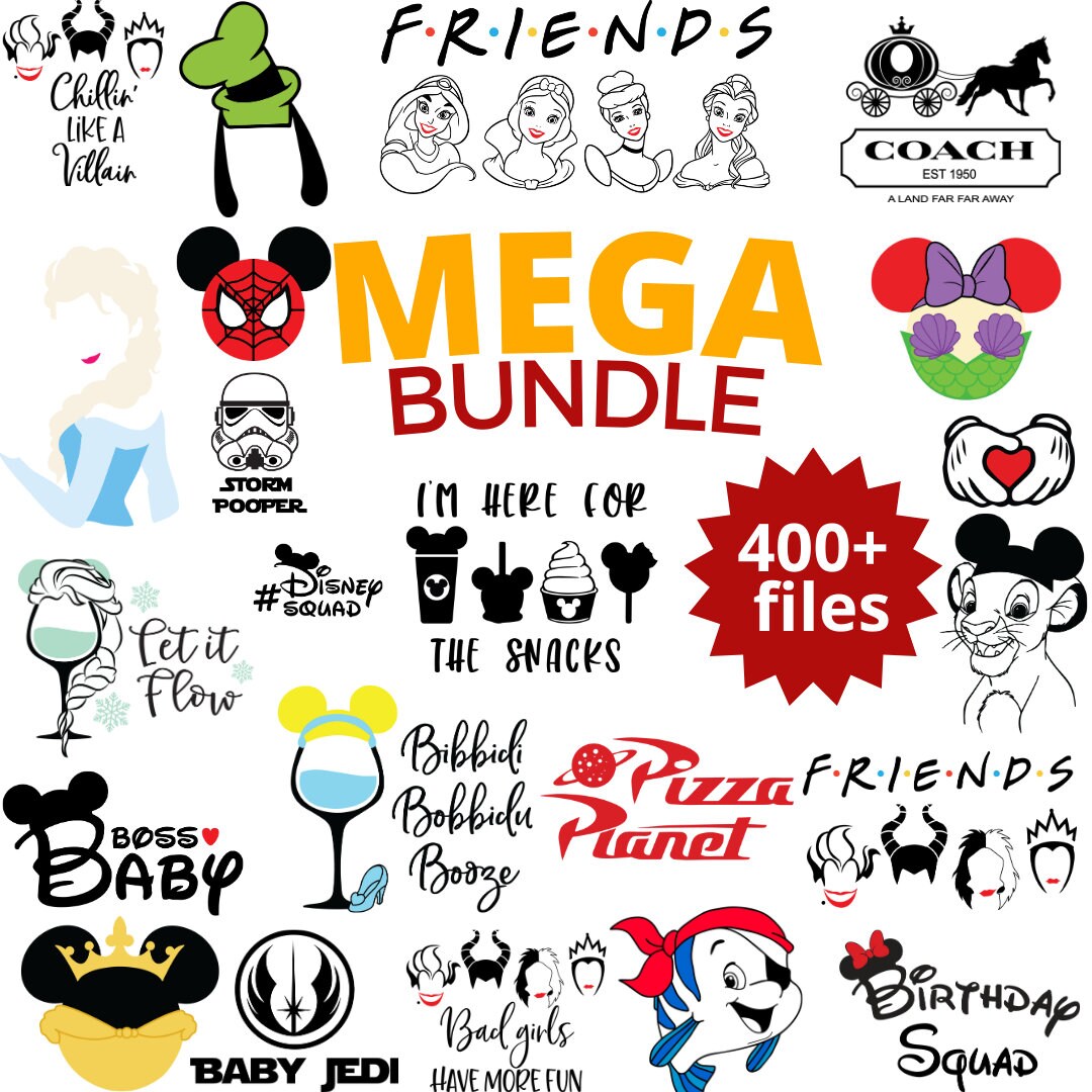 400+ Files Mouse Svg Bundle, Jedi, Ariel, Cinderella, Elsa, Frozen ...