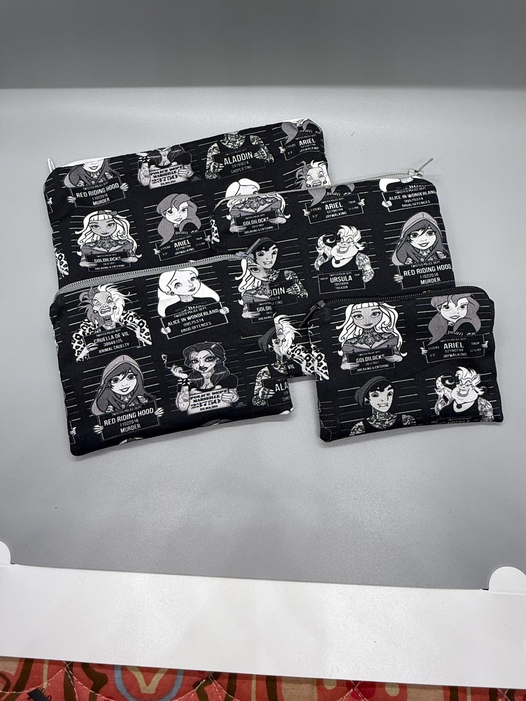 Disney Jailhouse Princess and Villians Cosmetic Bags - Etsy