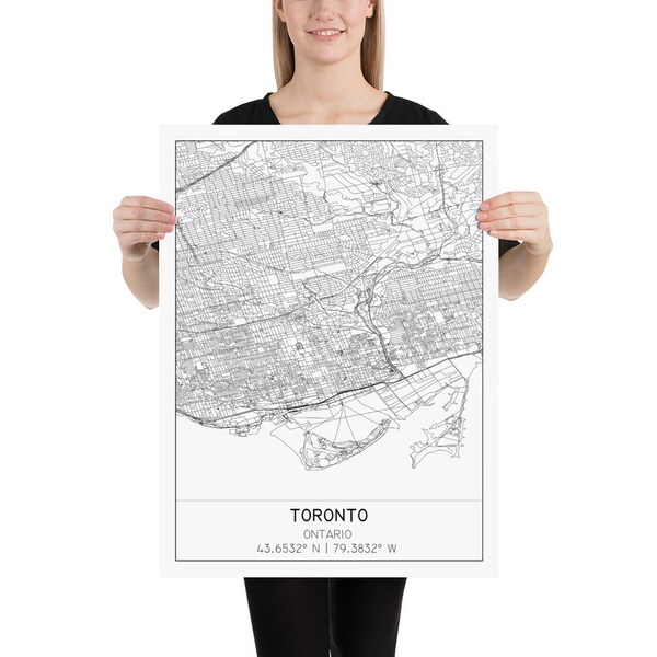 Toronto Map Printable - Etsy