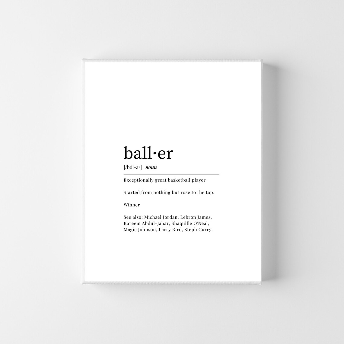 Basketball Wall Art Baller Definition Printable Digital - Etsy