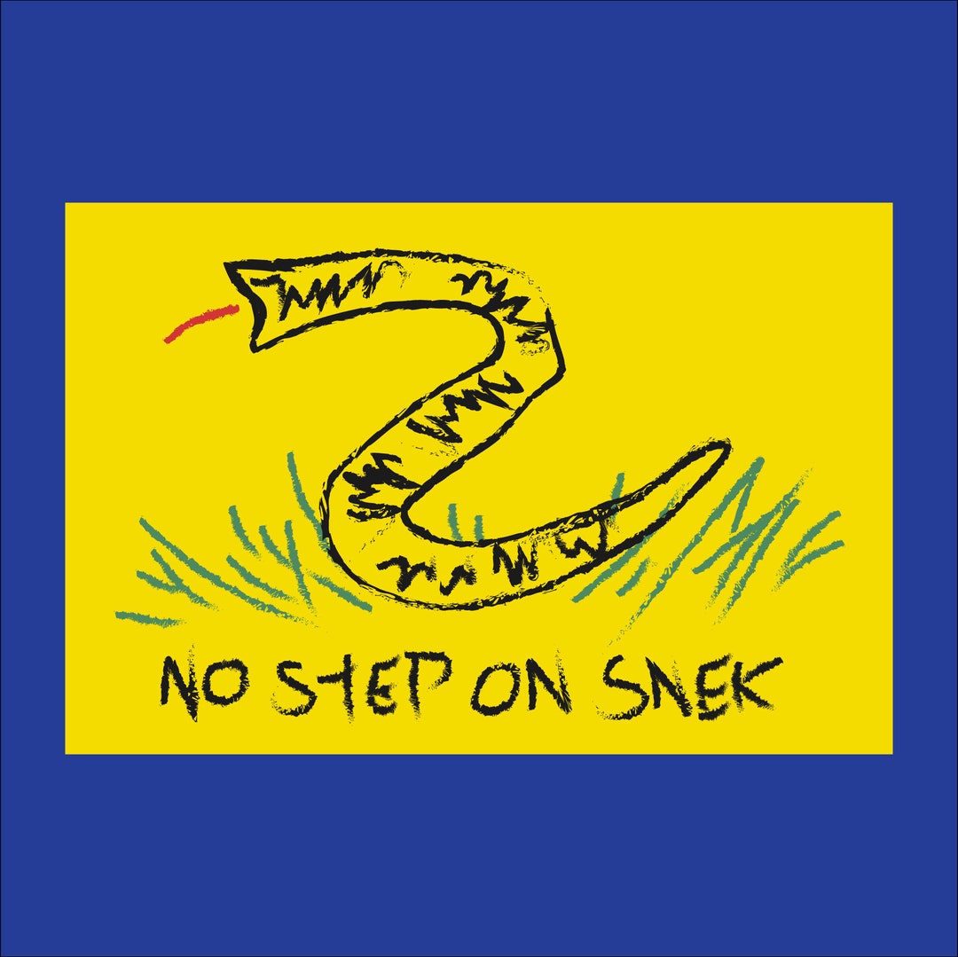 No Step on Snek 2 Pack Funny Bumper Sticker Permanent 4.75x3 Funny ...