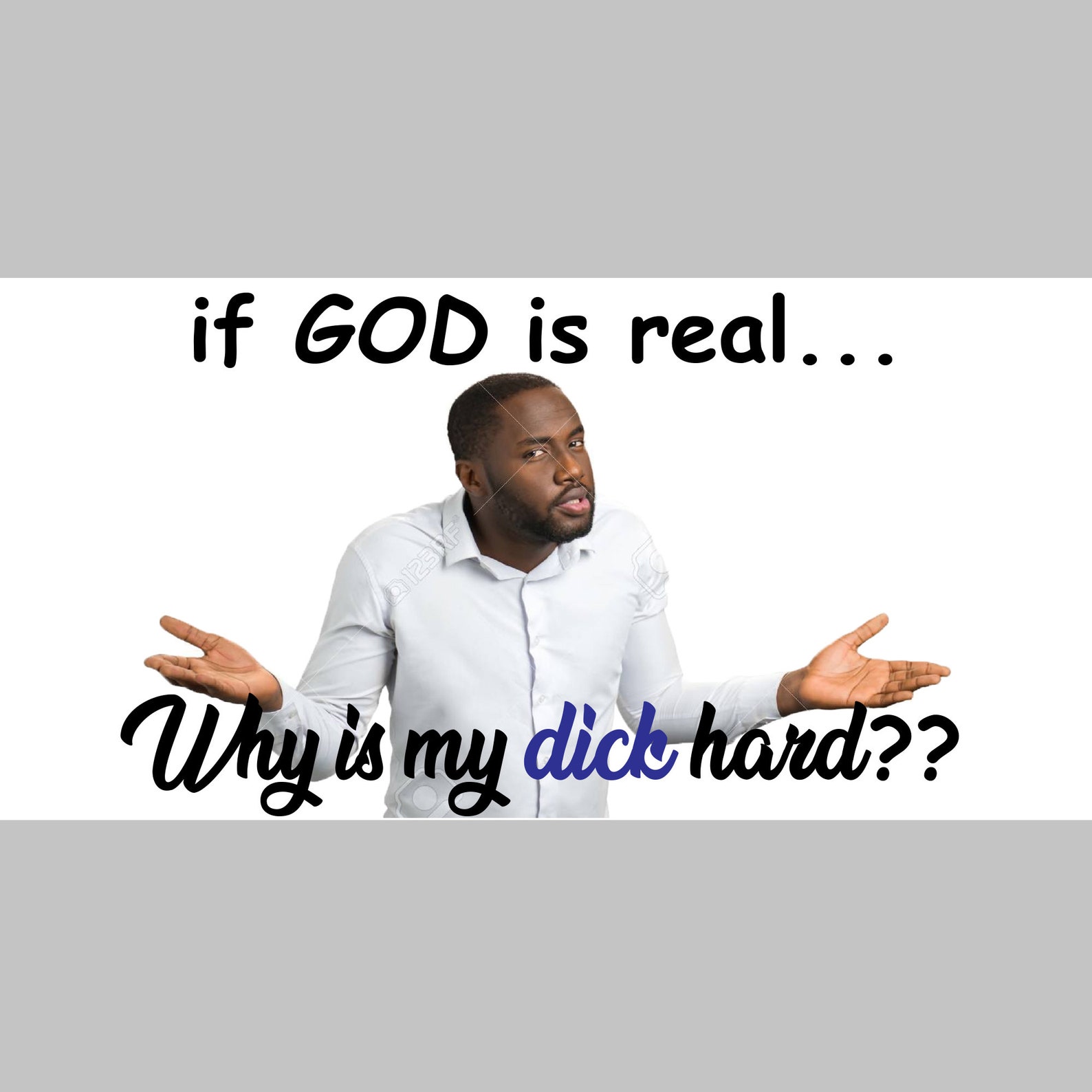 If God Is Real Why Is My Dick Hard Funny Bumper Sticker Etsy