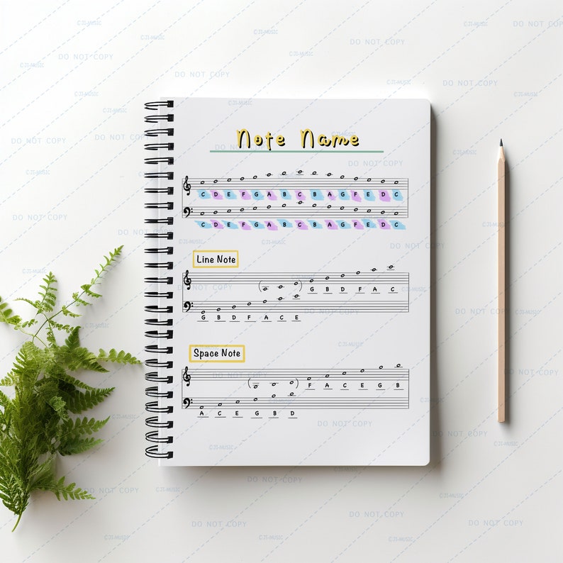 Music Theory Poster Note Name Printout Musical Scale - Etsy