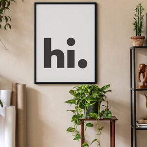 Hi Printable Wall Art, Playroom Poster, Modern Typography Poster ...