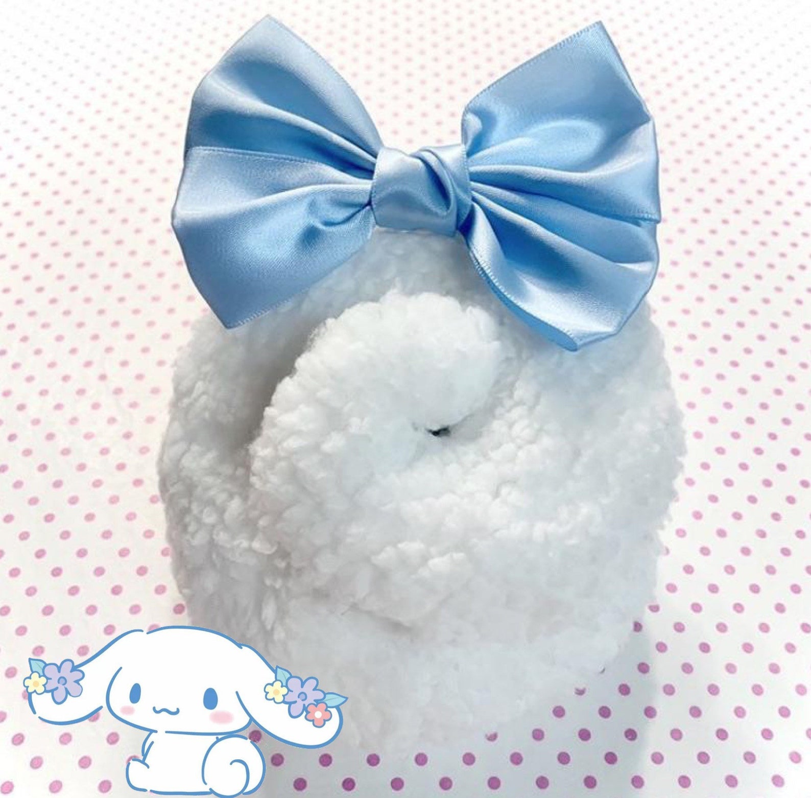 Kawaii Curly Cinnamoroll Tail w/ Pastel Blue Bow Cinnamoroll | Etsy