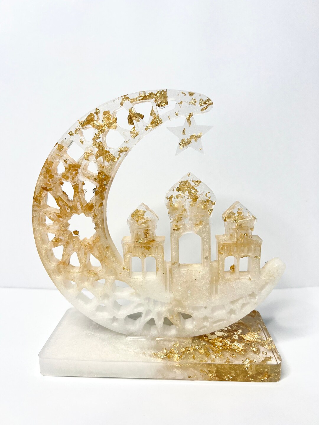 Ramadan Decor, Ramadan Decoration, Resin, Ramadan Kareem, Crescent Moon ...