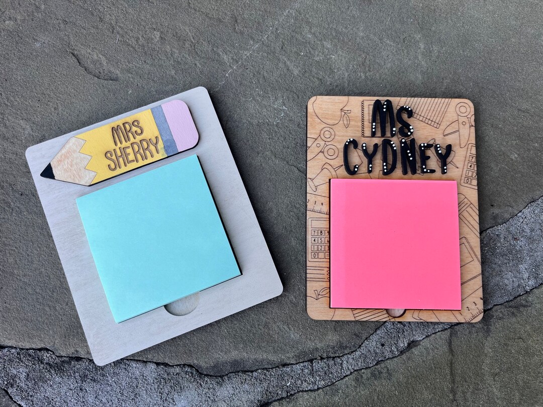 Custom Sticky Note Holder for Teacher - Etsy