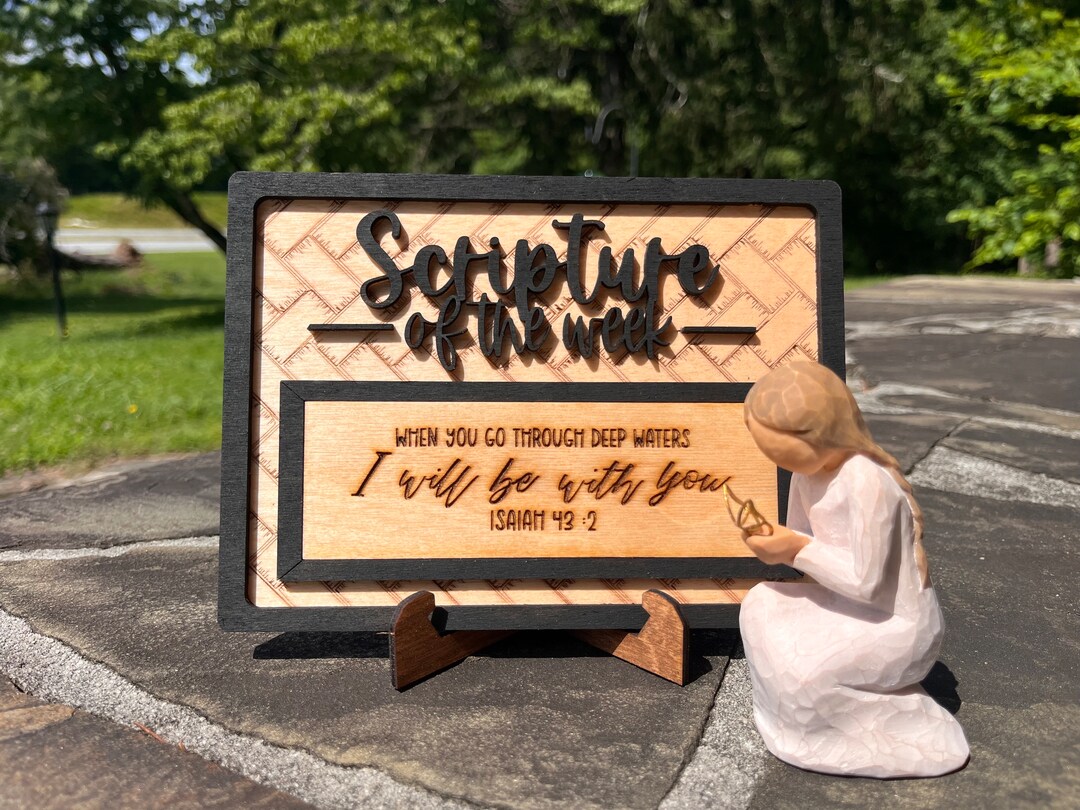 Scripture of the Week Home Decor With Interchangeable Plates Comes With ...