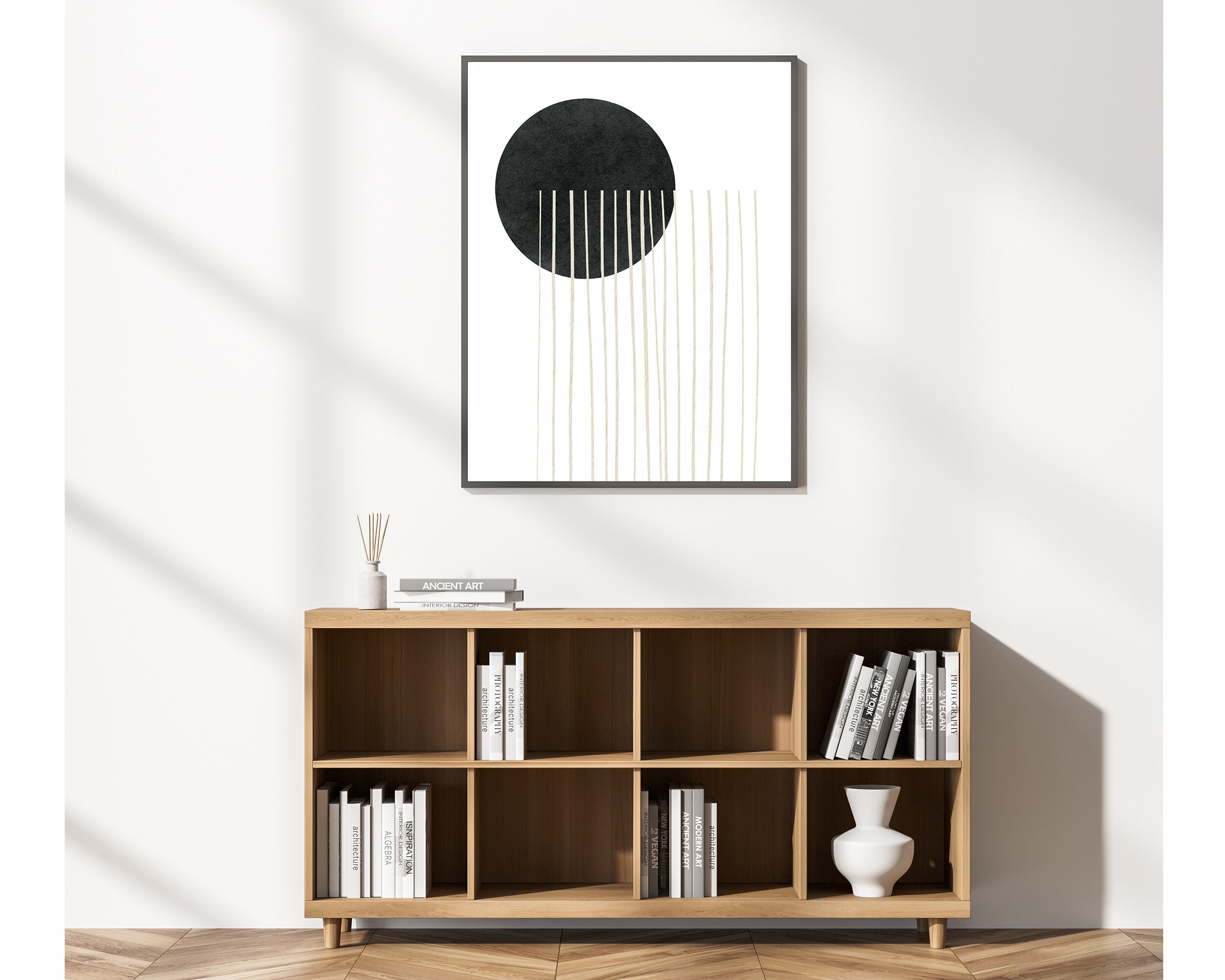 Minimalist Art Print Mid Century Modern Abstract Art Print Japandi ...