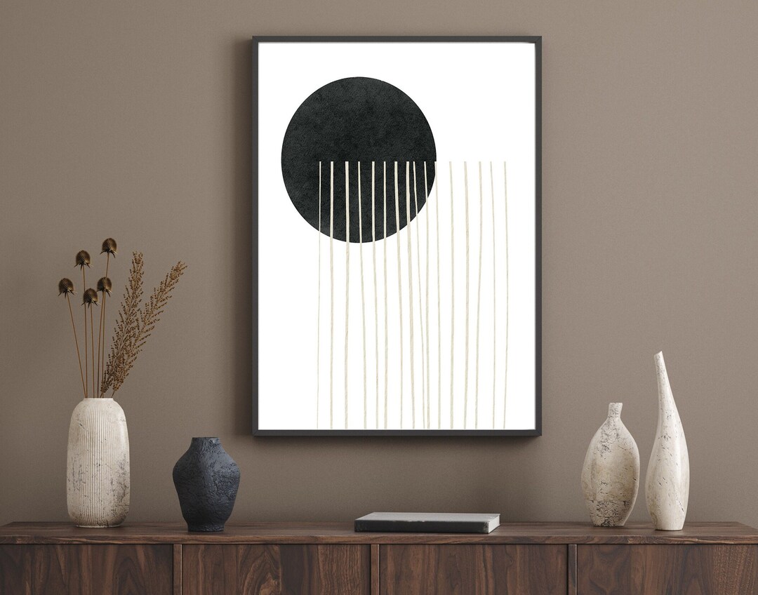 Minimalist Art Print Mid Century Modern Abstract Art Print Japandi ...