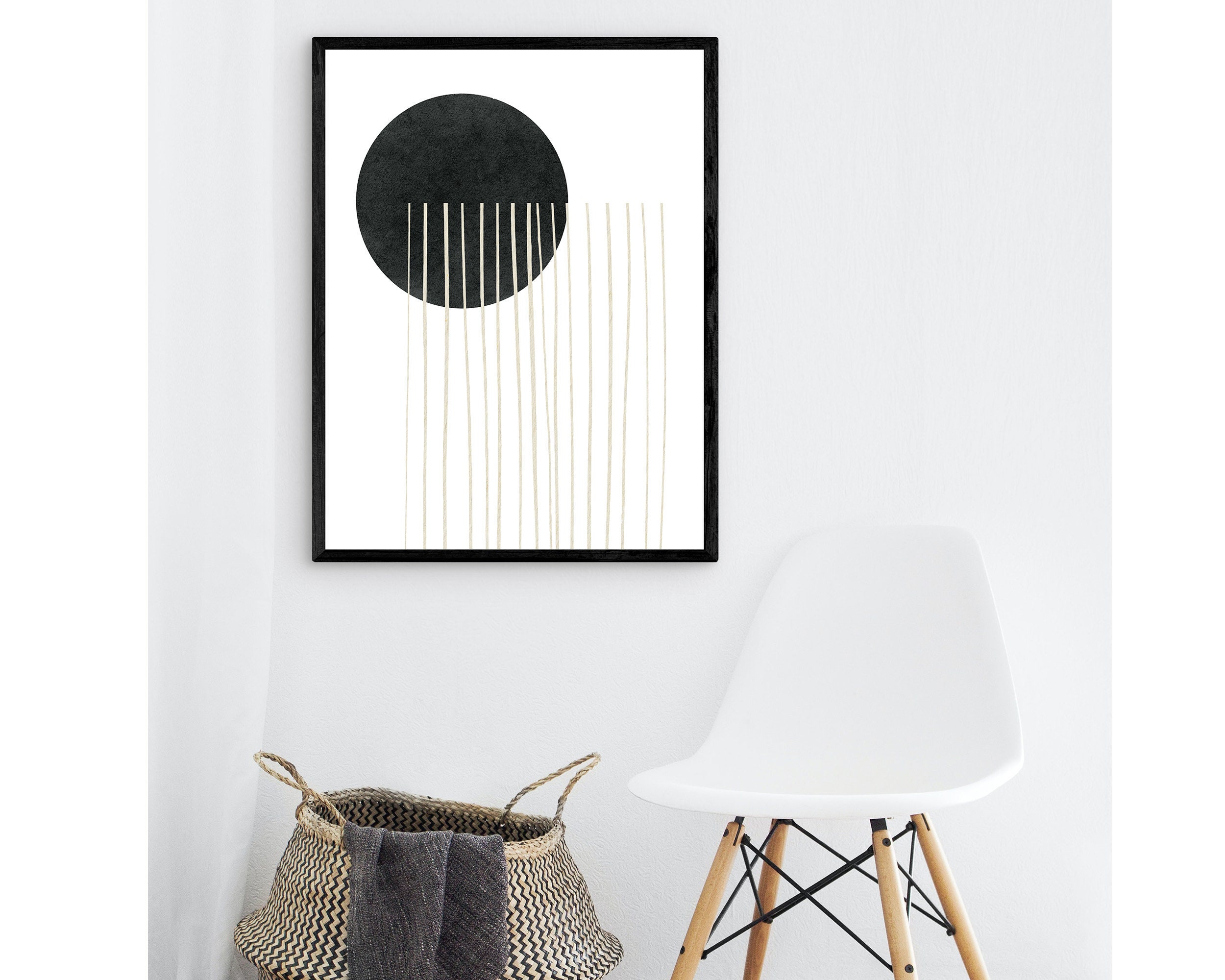 Minimalist Art Print Mid Century Modern Abstract Art Print Japandi ...