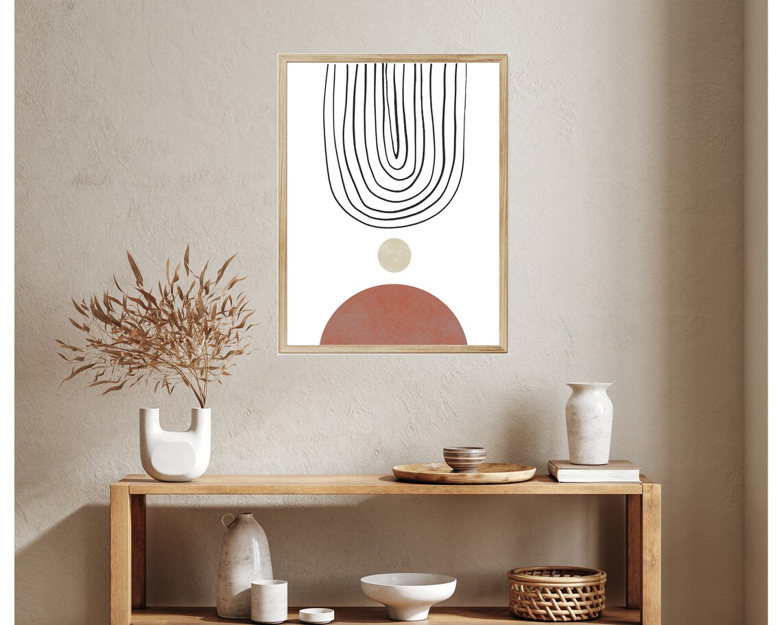 Minimalist Art Prints Mid Century Modern Abstract Art Set of 3 Prints ...
