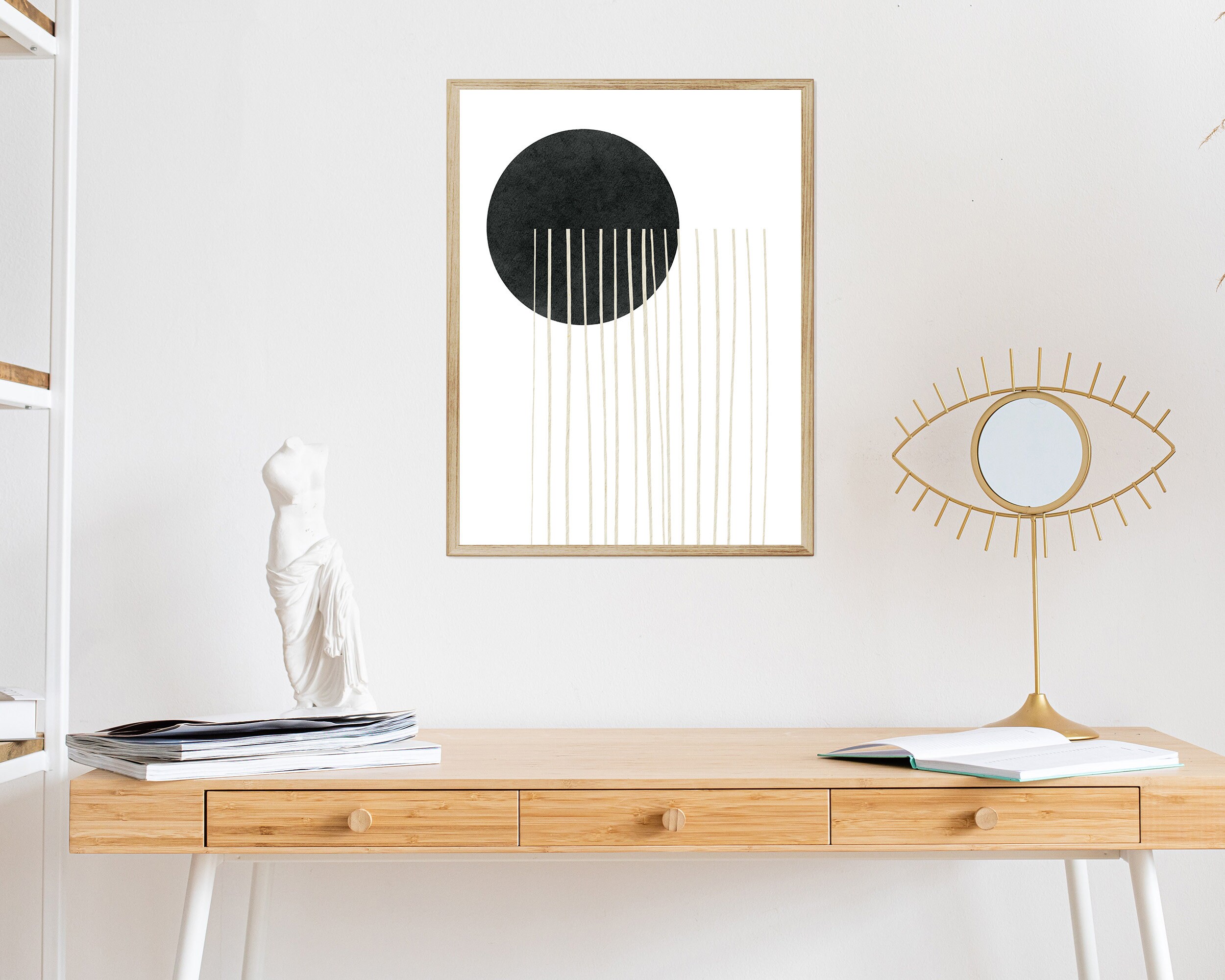 Minimalist Art Print Mid Century Modern Abstract Art Print Japandi ...