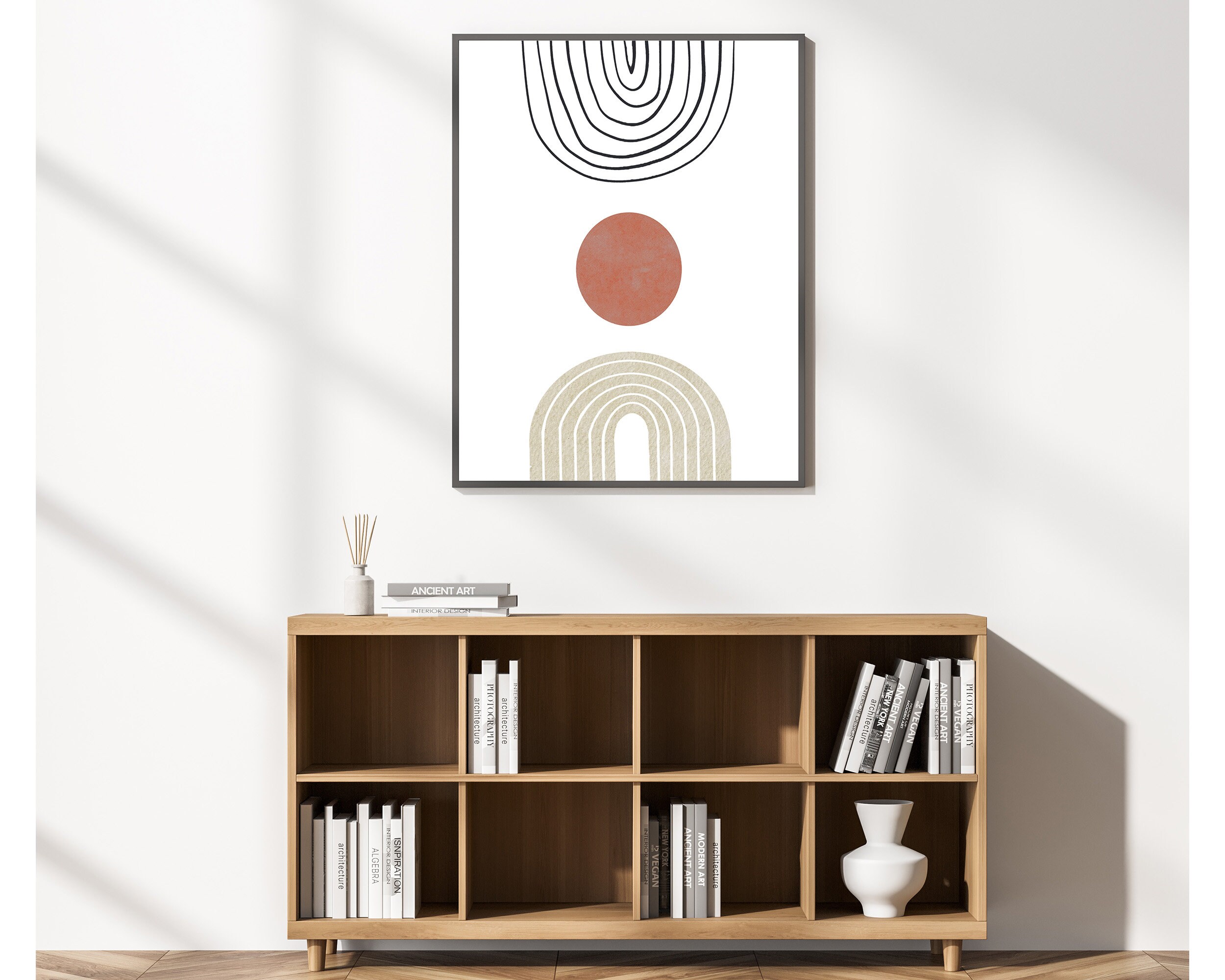 Minimalist Art Print Mid Century Modern Abstract Art Print Japandi ...