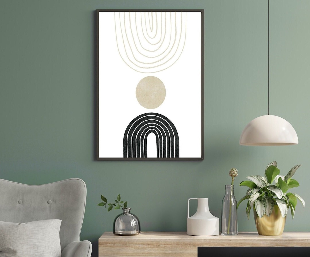 Minimalist Art Print Mid Century Modern Abstract Art Print Japandi ...