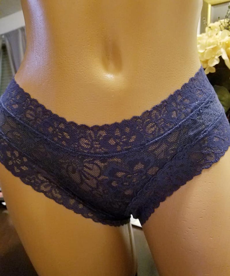 Victoria's Secret Blue Lace Cheeky Panty W/silver | Etsy Victoria's Secret Blue Lace Cheeky Panty W/silver | Etsy