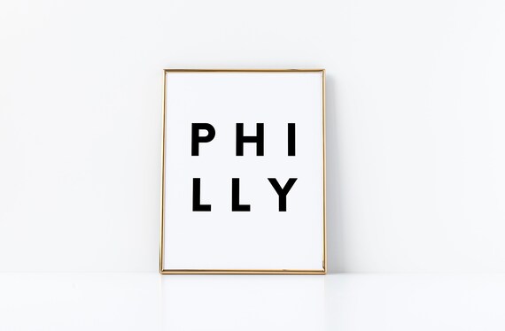 Philly Wall Decor Digital Download Philly Poster Philadelphia Print ...