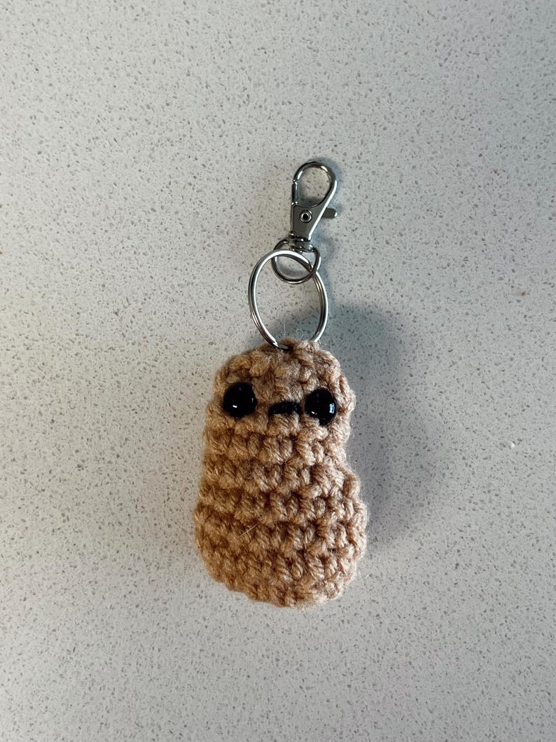 Handmade Crochet Chicken Nugget Keychain Kawaii Nugget Bag Charm ...