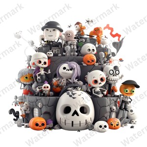 Spooky Clipart, Cute Halloween Clipart, Digital Download, Sublimation ...