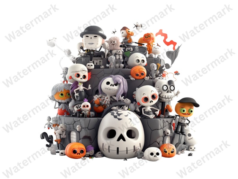 Spooky Clipart, Cute Halloween Clipart, Digital Download, Sublimation ...