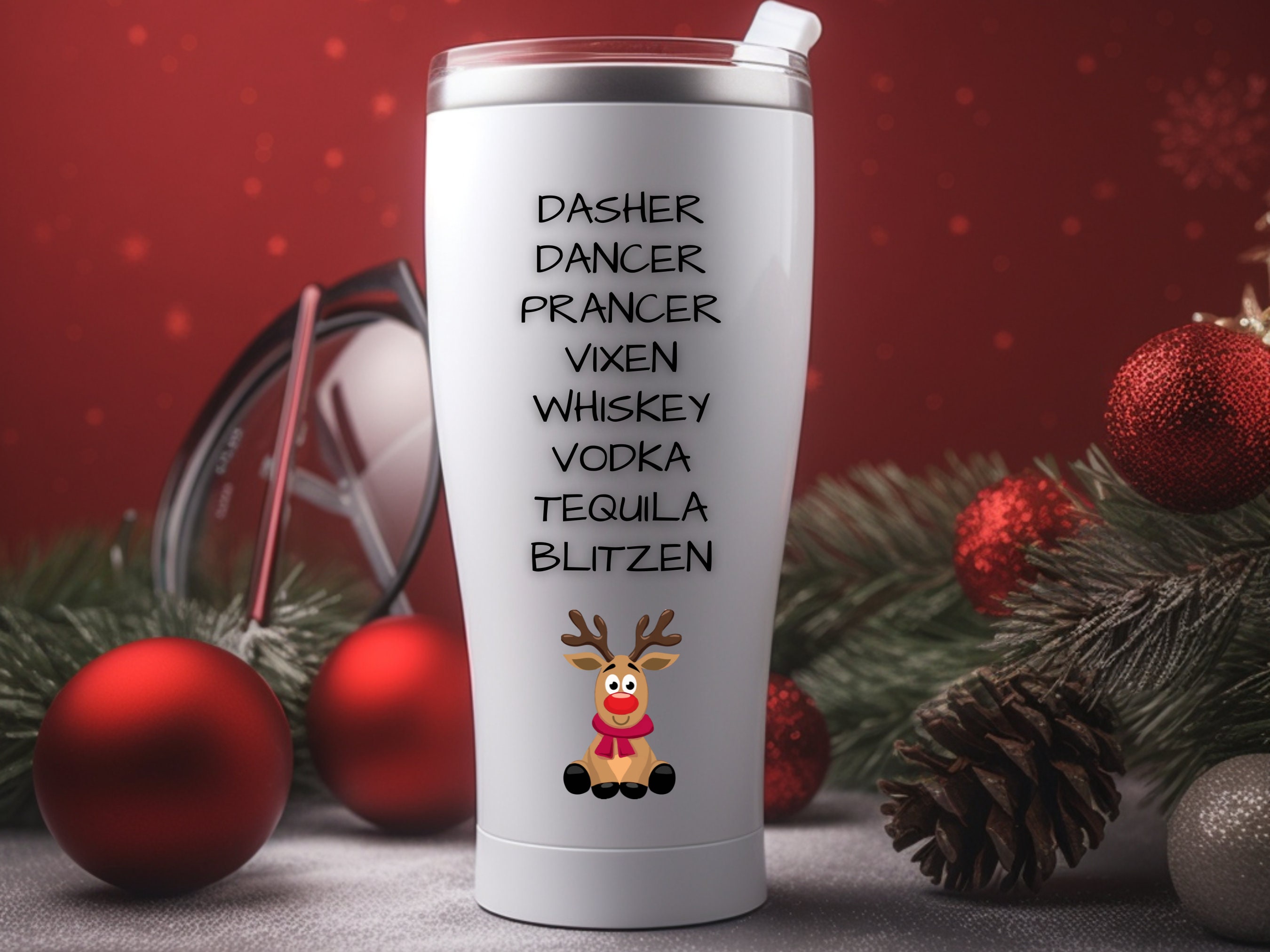 Funny Christmas Digital Download Dasher Dancer Prancer Vixen Whiskey ...
