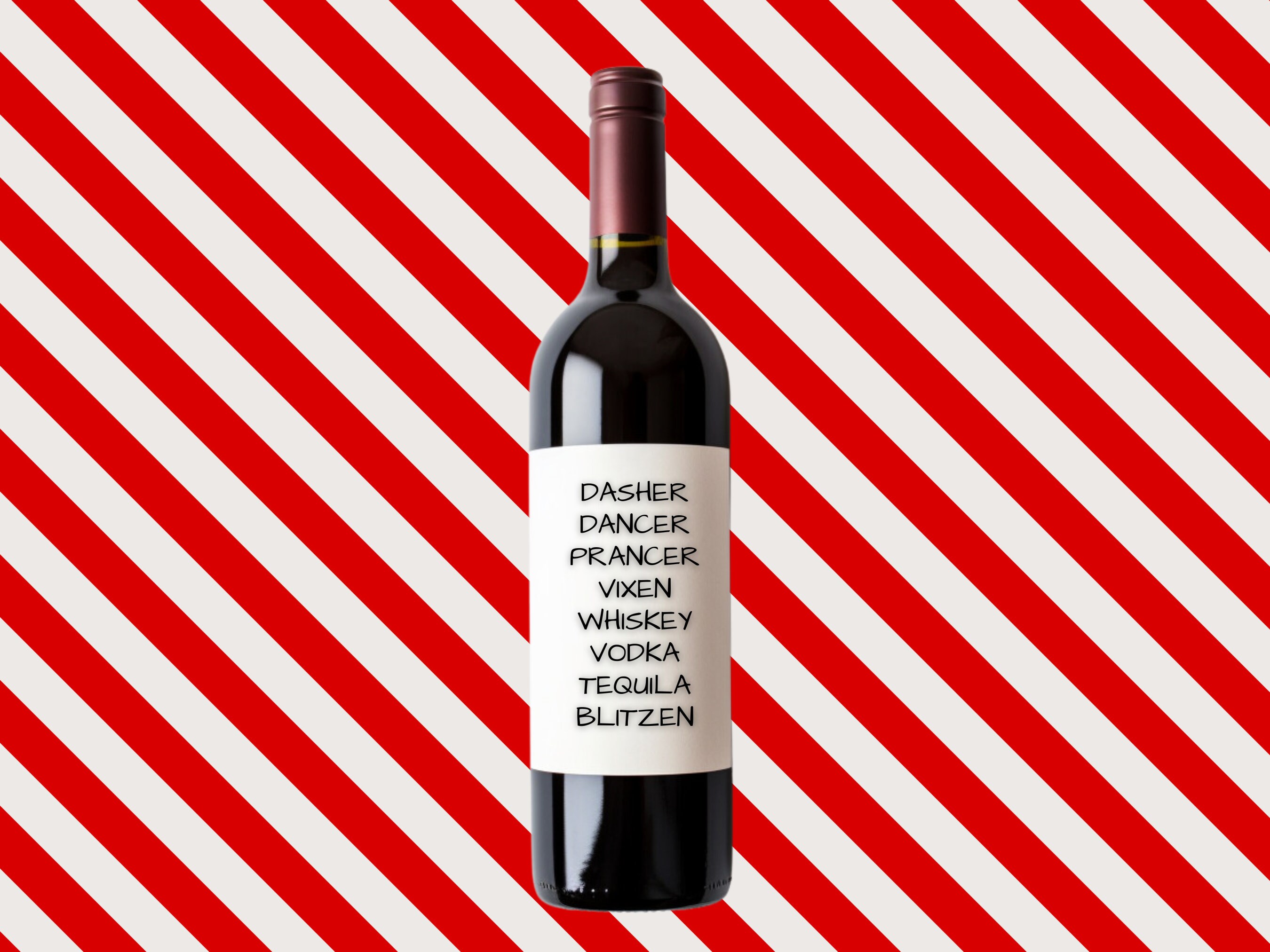 Funny Christmas Digital Download Dasher Dancer Prancer Vixen Whiskey ...