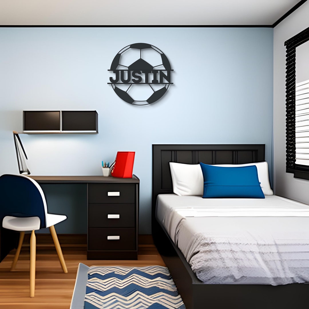 Soccer Metal Wall Art - Unique Metal Sports Decor for Your Home - Etsy