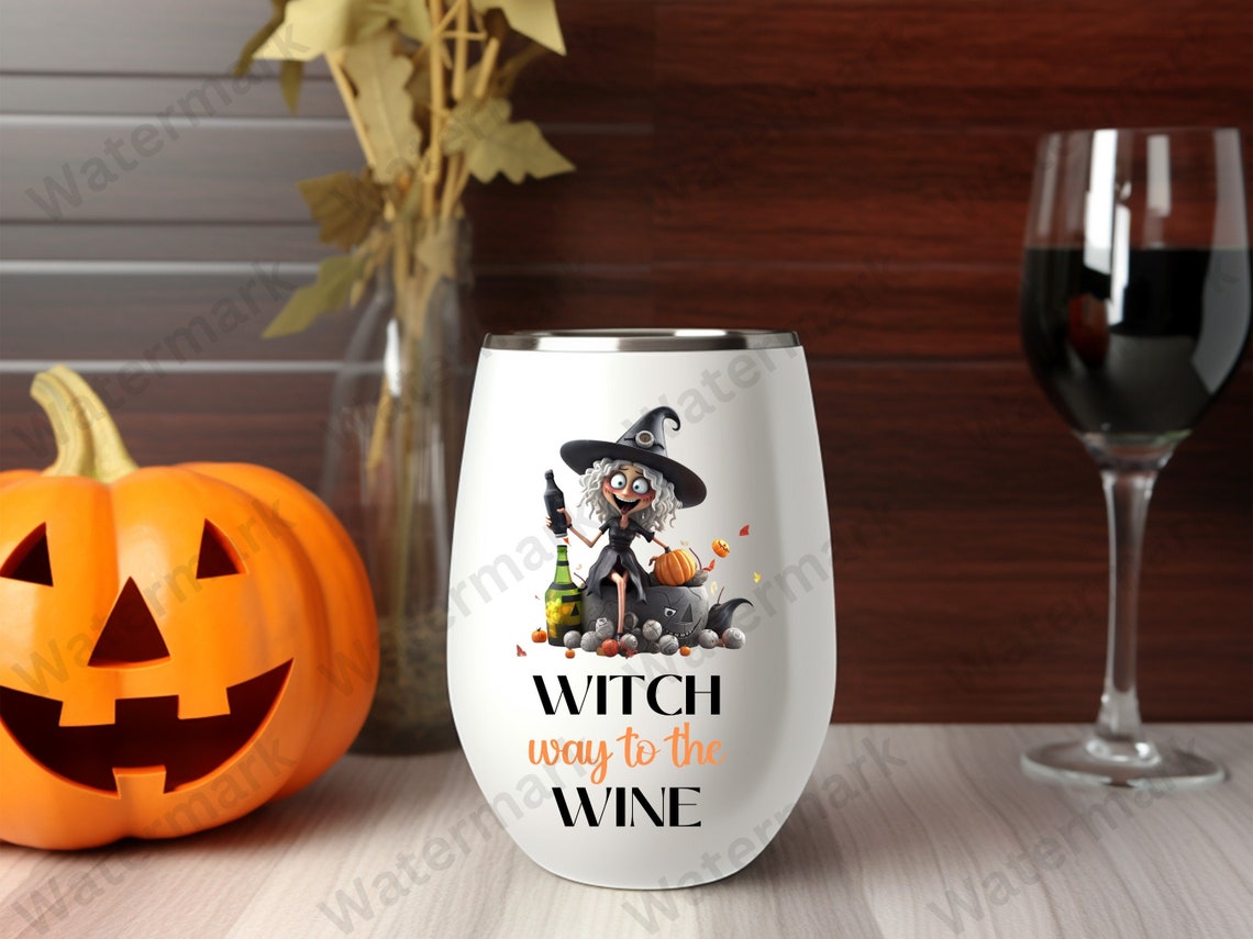 Witch Way to the Wine Logo in .JPG, SVG, and PNG Formats Cricut Cut ...