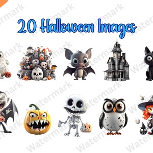 Spooky Clipart, Cute Halloween Clipart, Digital Download, Sublimation ...