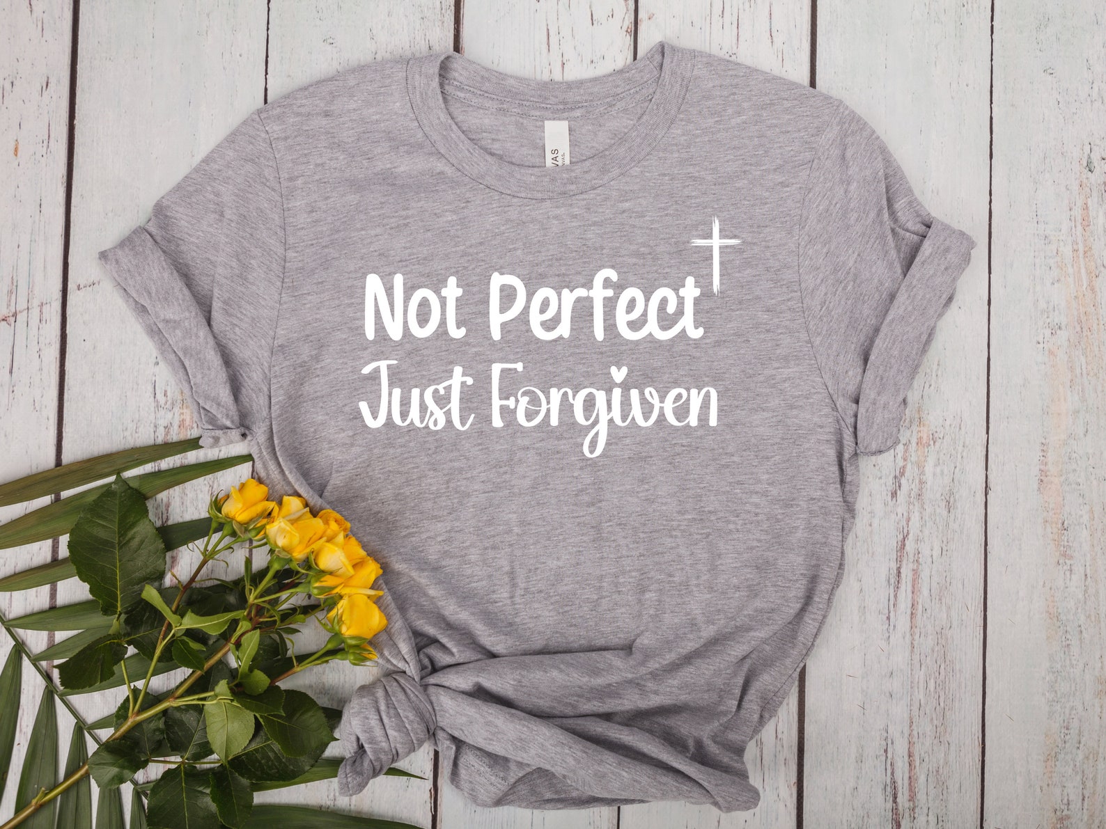 Not Perfect Just Forgiven Tee T-shirt Forgiven Shirt Religion Shirt ...