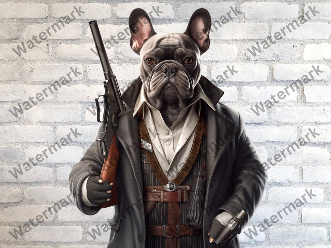 French Bulldog Mafia Style Pet Puppy Animal K-9 Cute Canine Pedigree ...